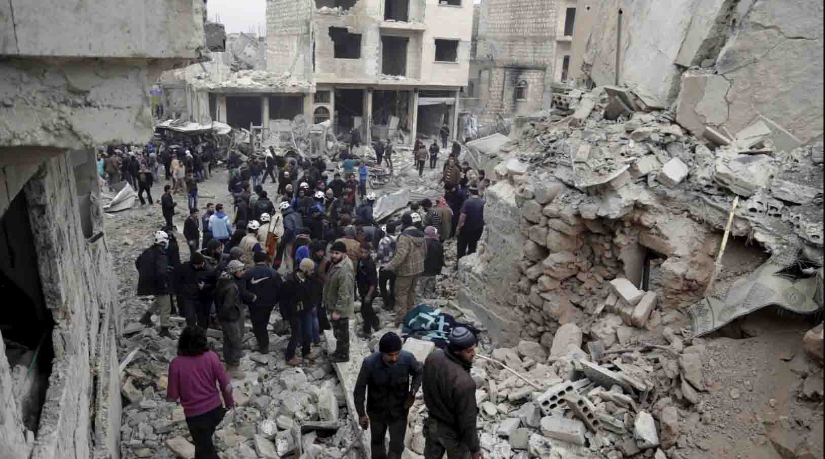 Civilians in Syria: barricades during the armed clashes between the ...